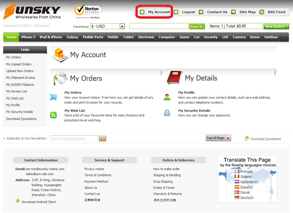 Sunsky-Online.com - китайский онлайн-магазин с платной доставкой, но ...